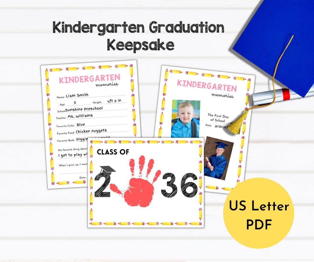 Kindergarten Graduation Keepsake | School Memory Book | Kindergarten ...