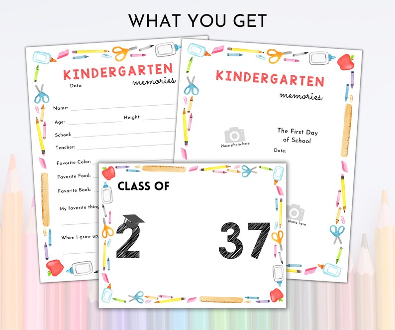 Kindergarten Graduation Keepsake | School Memory Book | Kindergarten ...