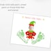 Elf Footprint Art Baby's First Christmas Handprint Footprint Activity ...