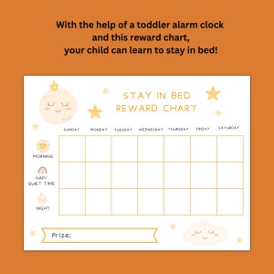 Stay in Bed Reward Chart | Night Time Reward Chart | Toddler Reward ...