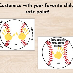 Father's Day Gramps Handprint Craft | Printable Baseball Handprint Art ...