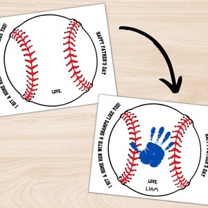 Father's Day Gramps Handprint Craft | Printable Baseball Handprint Art ...