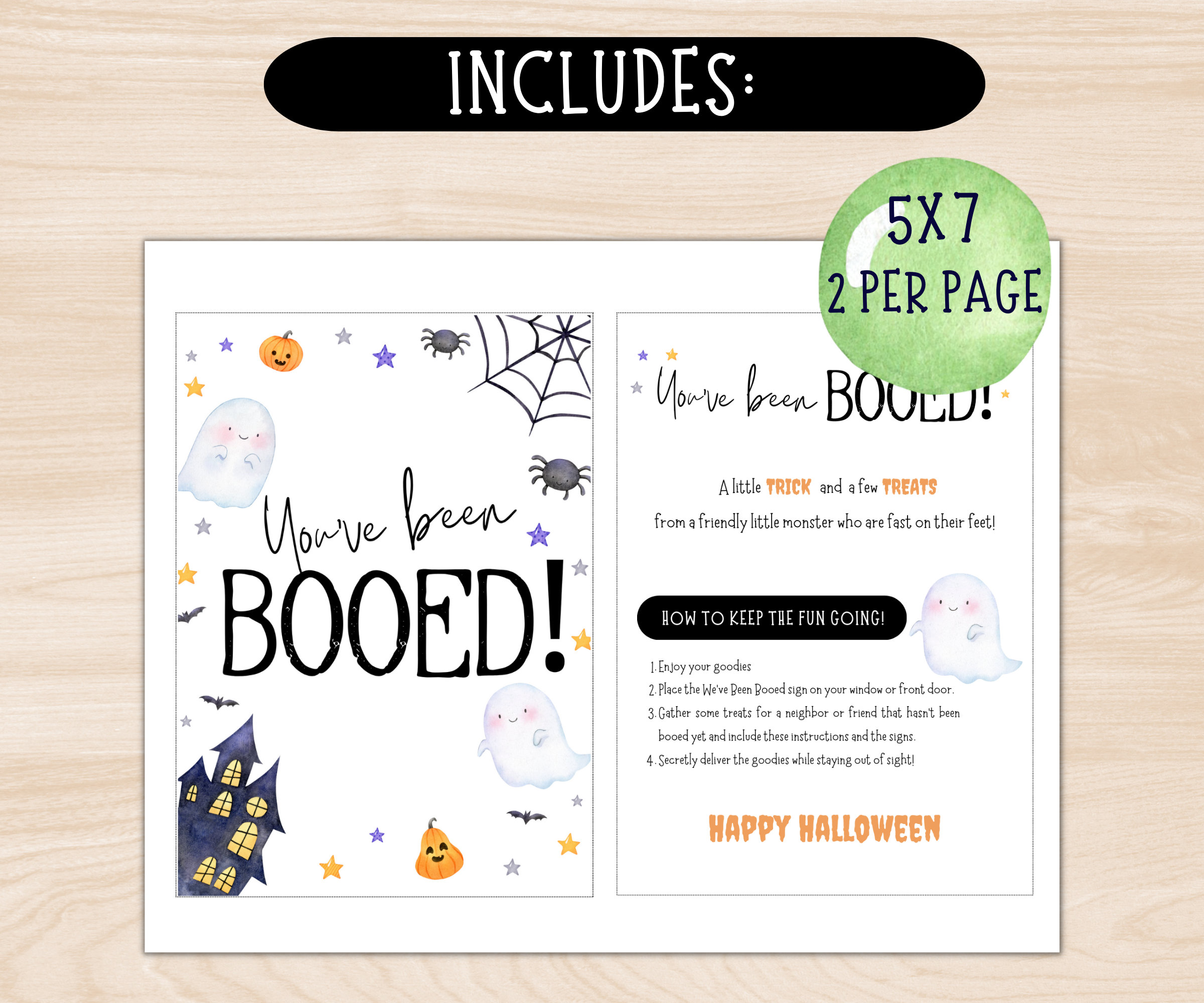 You've Been Booed Printable Halloween Neighborhood - Etsy