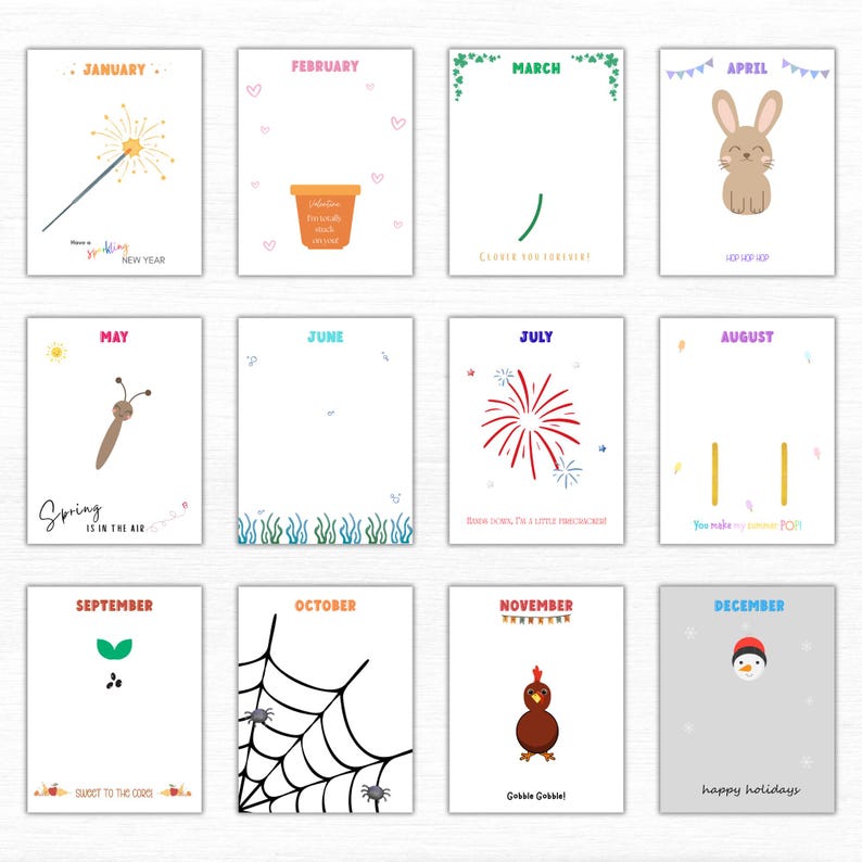 Handprint Monthly Memory Book | Handprint Art Keepsake | Toddler and ...