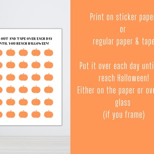 Halloween Countdown Printable Calendar | Halloween Printable Wall Decor ...