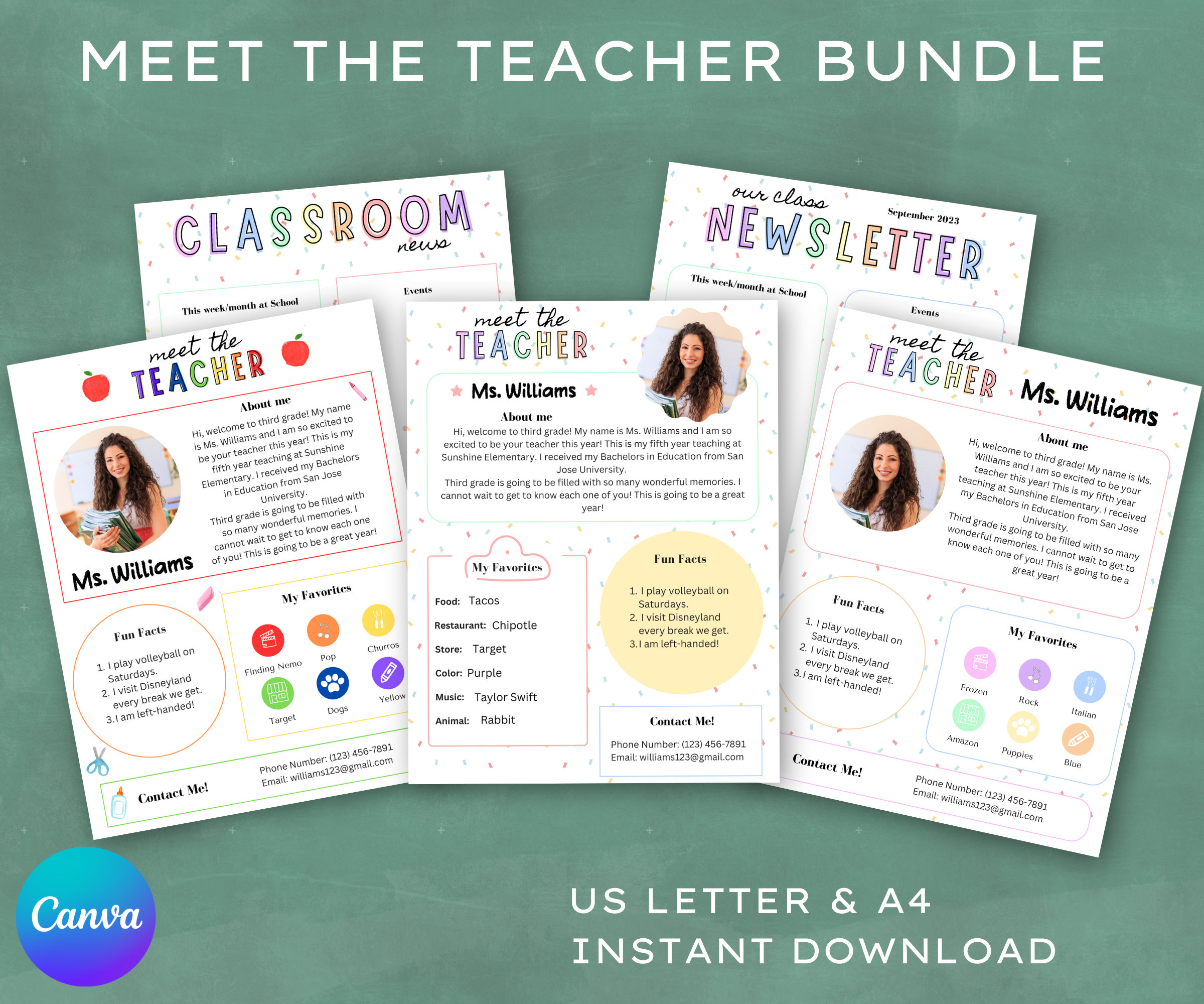 Meet the Teacher Editable Template Back to School Template Editable ...
