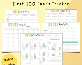 Baby Led Weaning First 100 Food Tracker | Baby's First 100 Foods ...