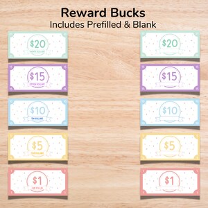 Kids Reward Chart | Editable Reward Bucks | Chore Chart for Kids | How ...