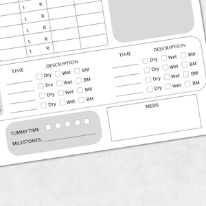 Printable Baby's Daily Log | Newborn Tracker | Breastfeeding Tracker ...