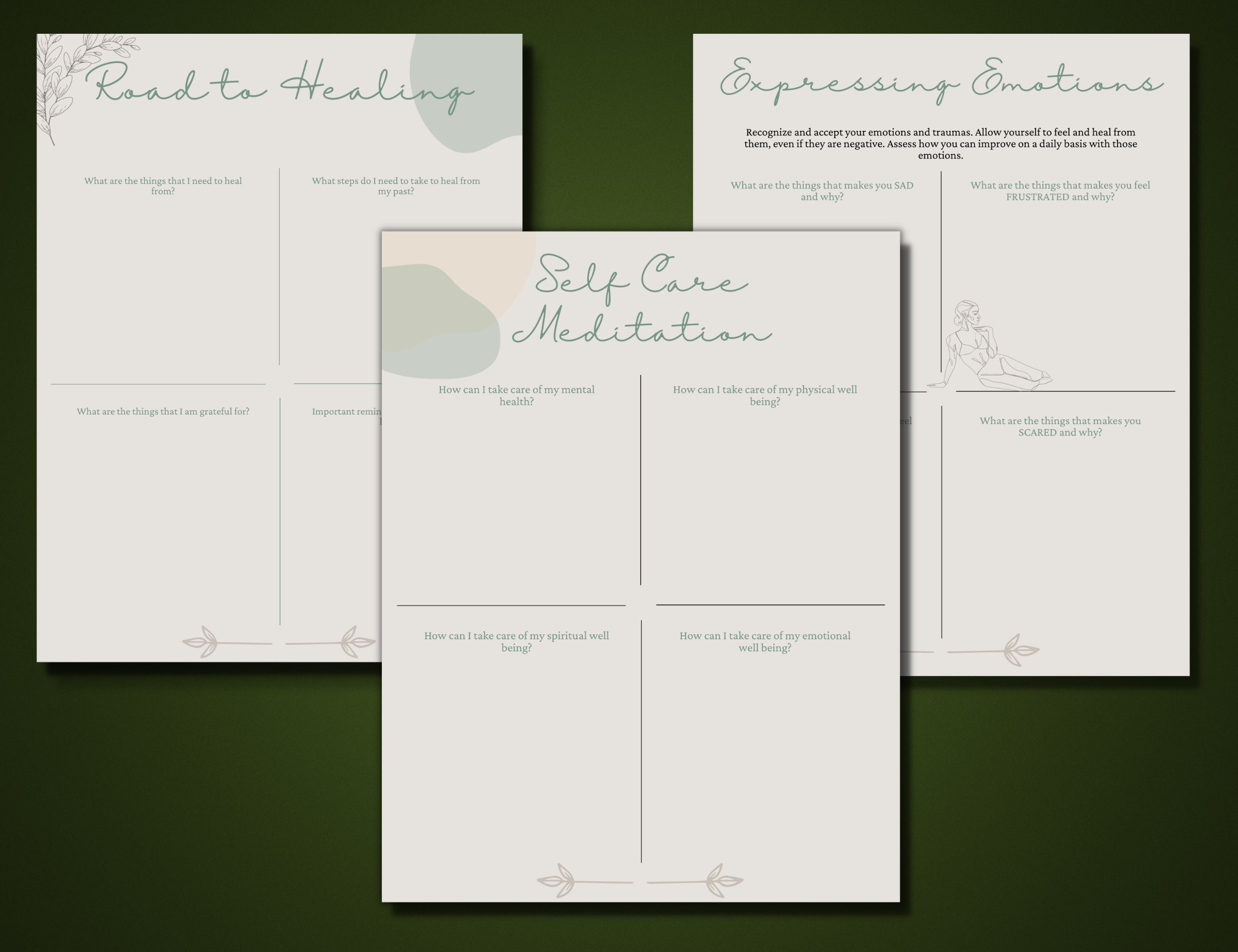 Self Care Journal Printable Wellness Planner Self Love - Etsy