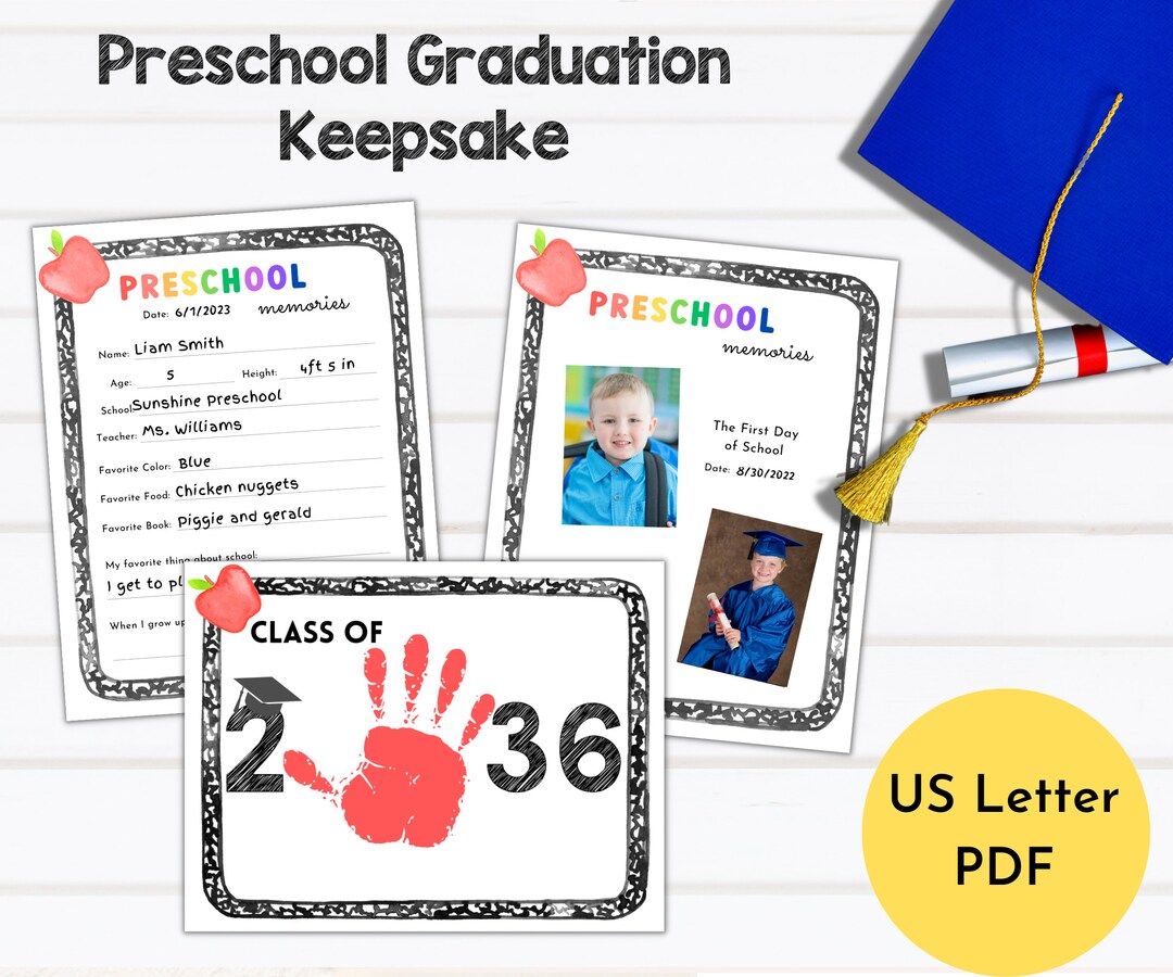 Preschool Graduation Keepsake School Memory Book Preschool - Etsy