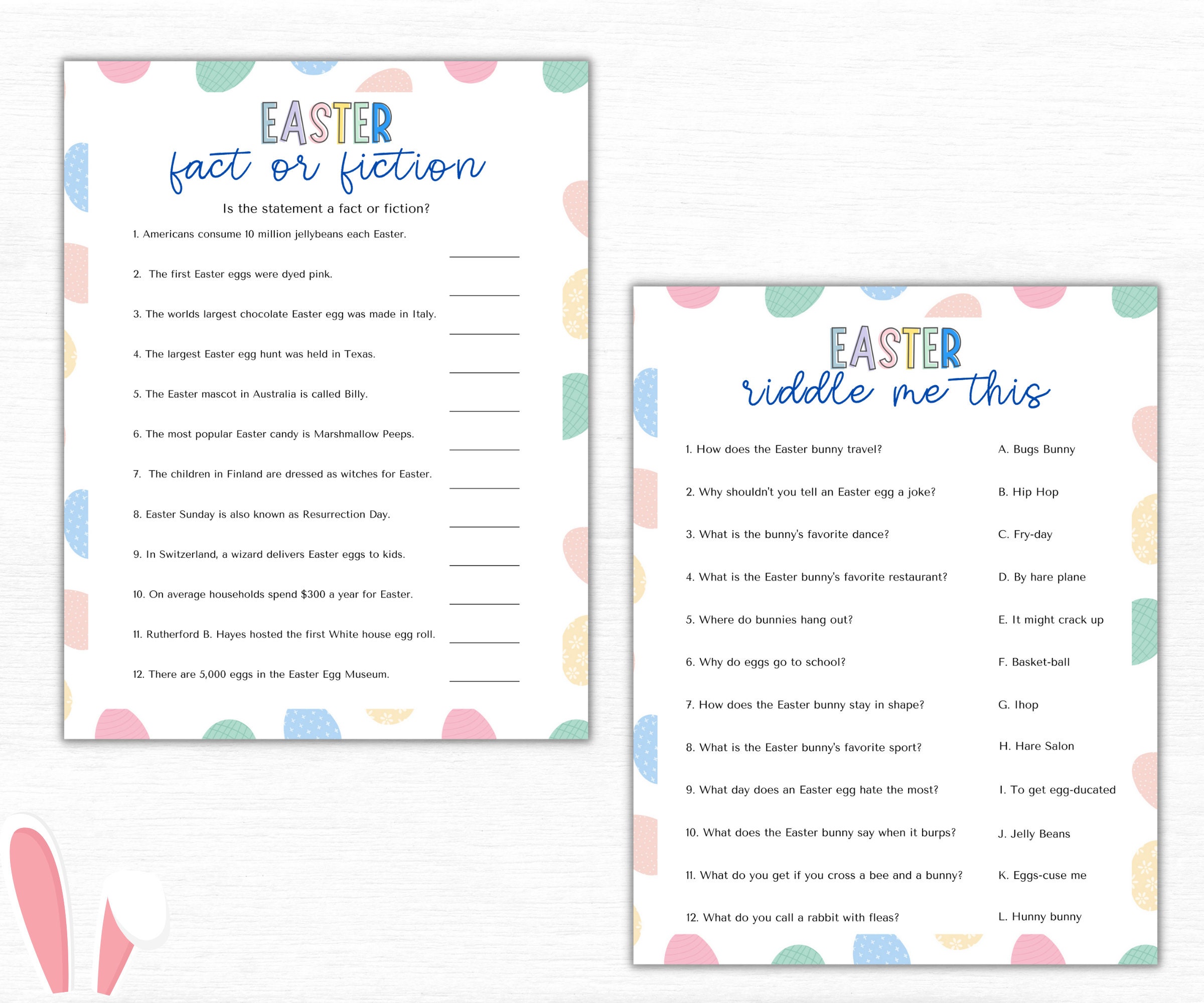 Printable Easter Party Game Bundle Family Game Night Easter Activities ...