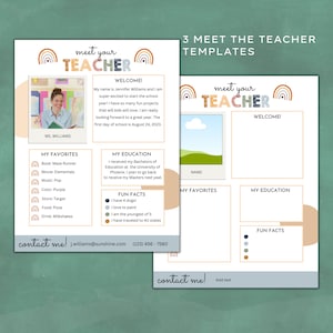 Meet the Teacher Editable Template | Back to School Template | Editable ...