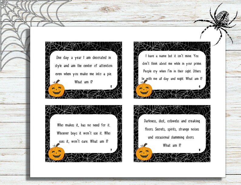 Halloween Riddle Me This Printable Game Halloween Party Game - Etsy