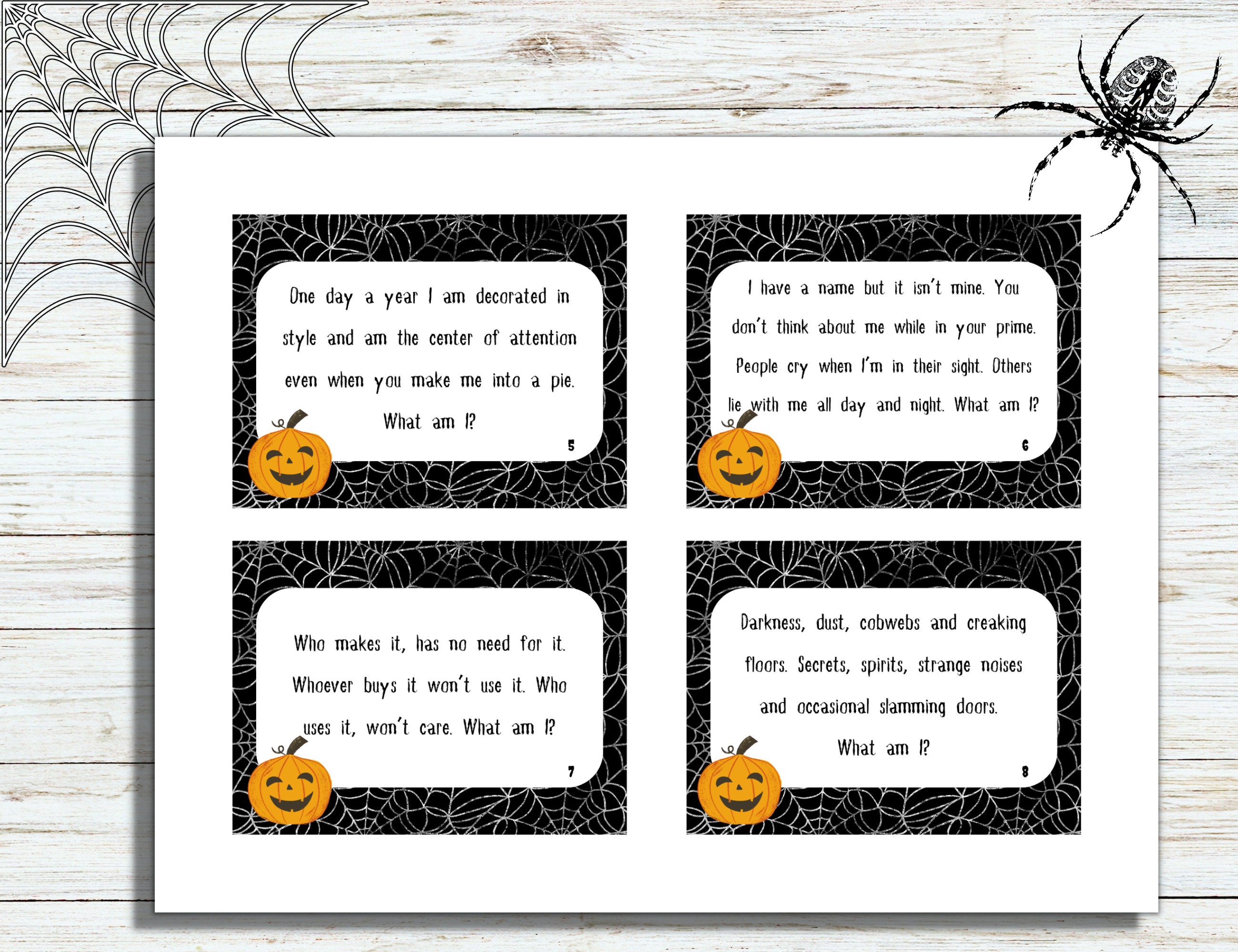 Halloween Riddle Me This Printable Game Halloween Party Game - Etsy