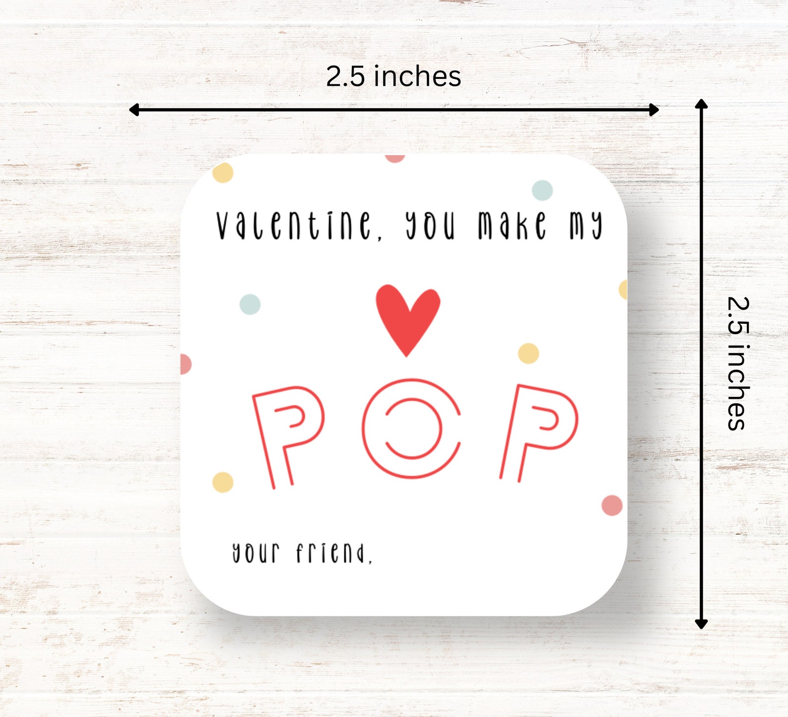 Pop It Valentine Gift Tags Printable Classroom Valentines Pop It Fidget ...