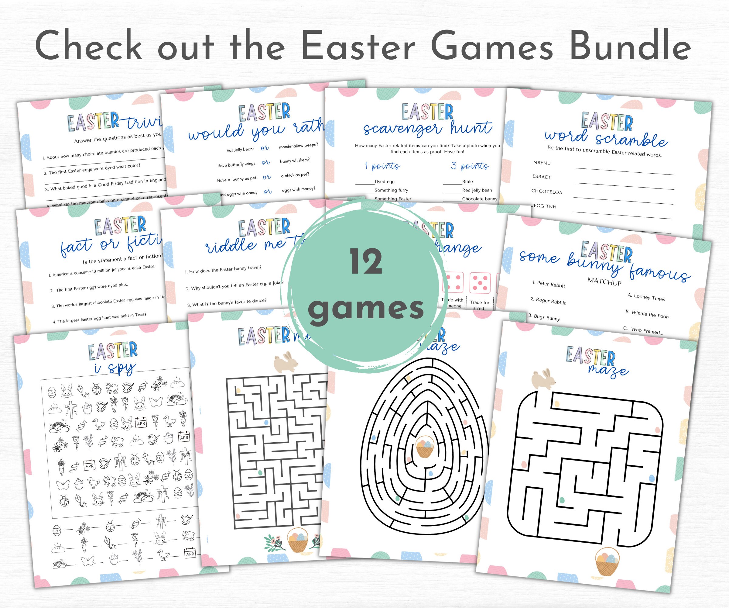 Printable Easter Fact or Fiction Game Family Game Night Easter ...