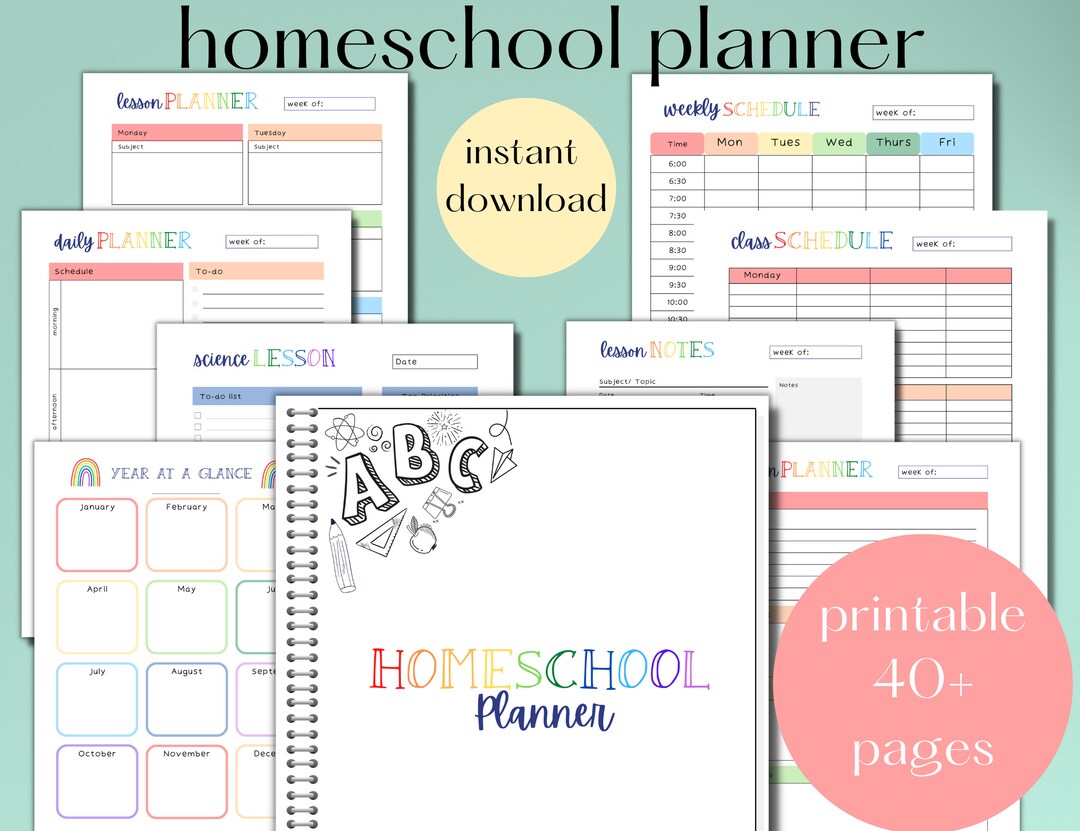 Homeschool Planner Printable, Homeschool Curriculum, Homeschool Student ...