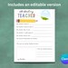 Teacher Appreciation Week All About My Teacher Questionnaire - Etsy