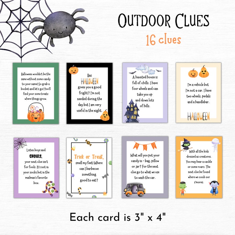 Halloween Scavenger Hunt for Kids Printable Treasure Hunt - Etsy