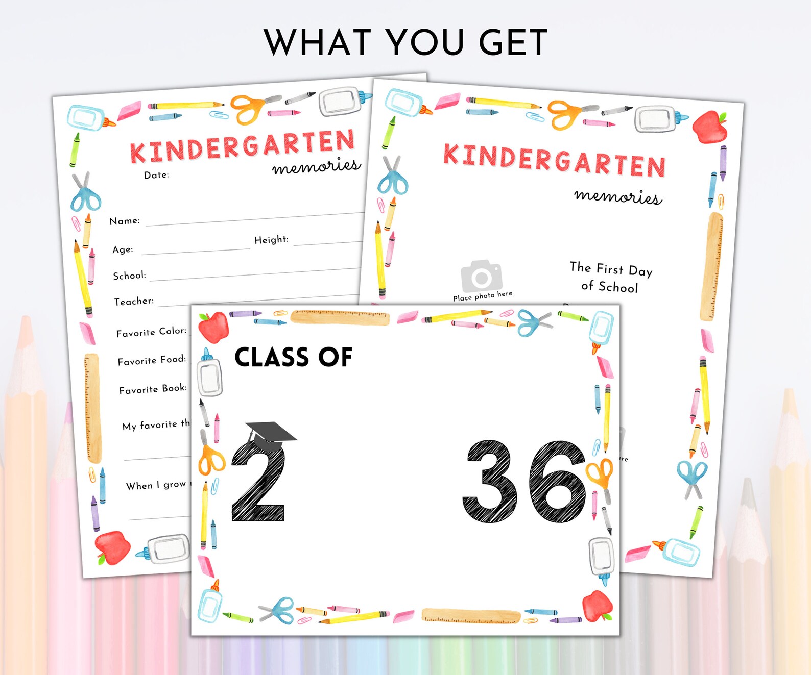 Kindergarten Graduation Keepsake School Memory Book - Etsy