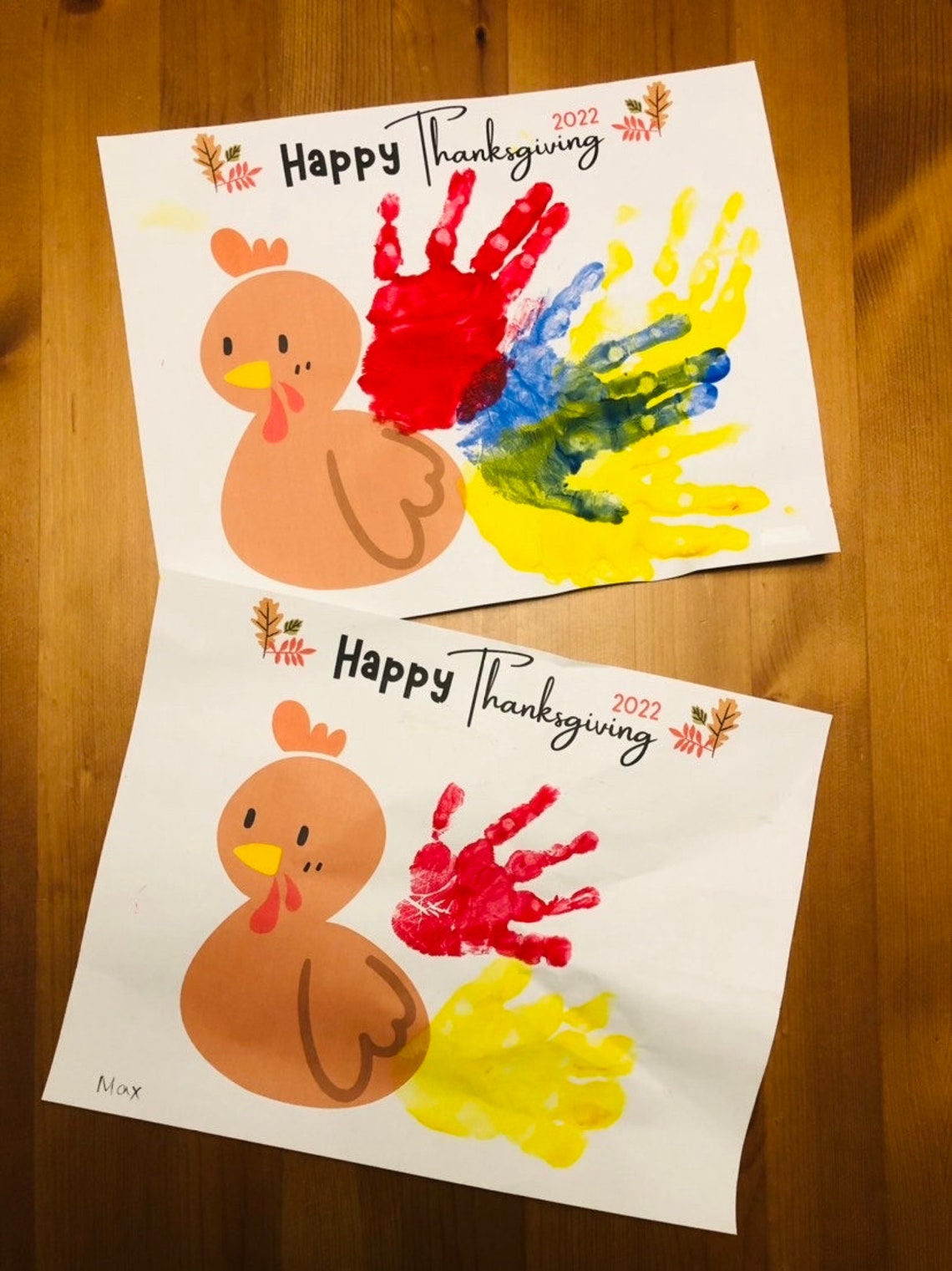 Baby's First Thanksgiving Handprint Activity Turkey Handprint Art ...