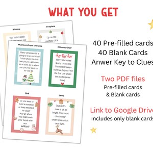 Christmas Scavenger Hunt for Kids | Printable Treasure Hunt | Treasure ...