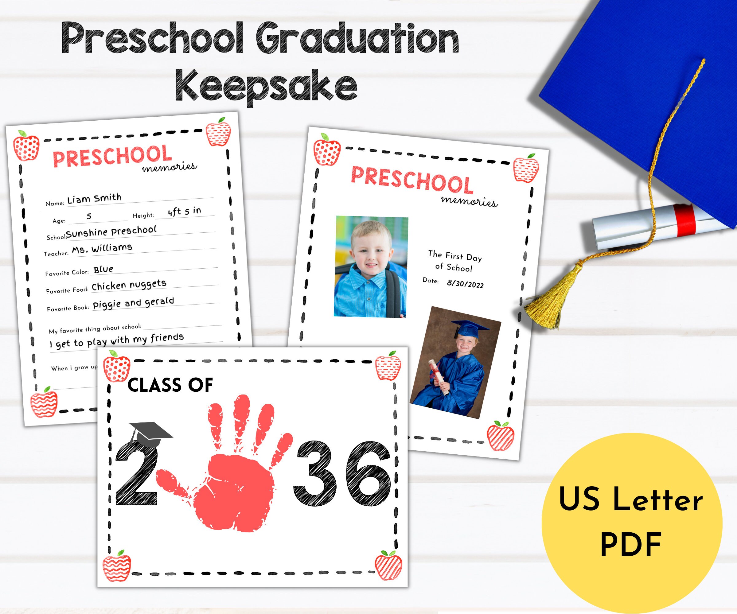 Preschool Graduation Keepsake School Memory Book Preschool - Etsy
