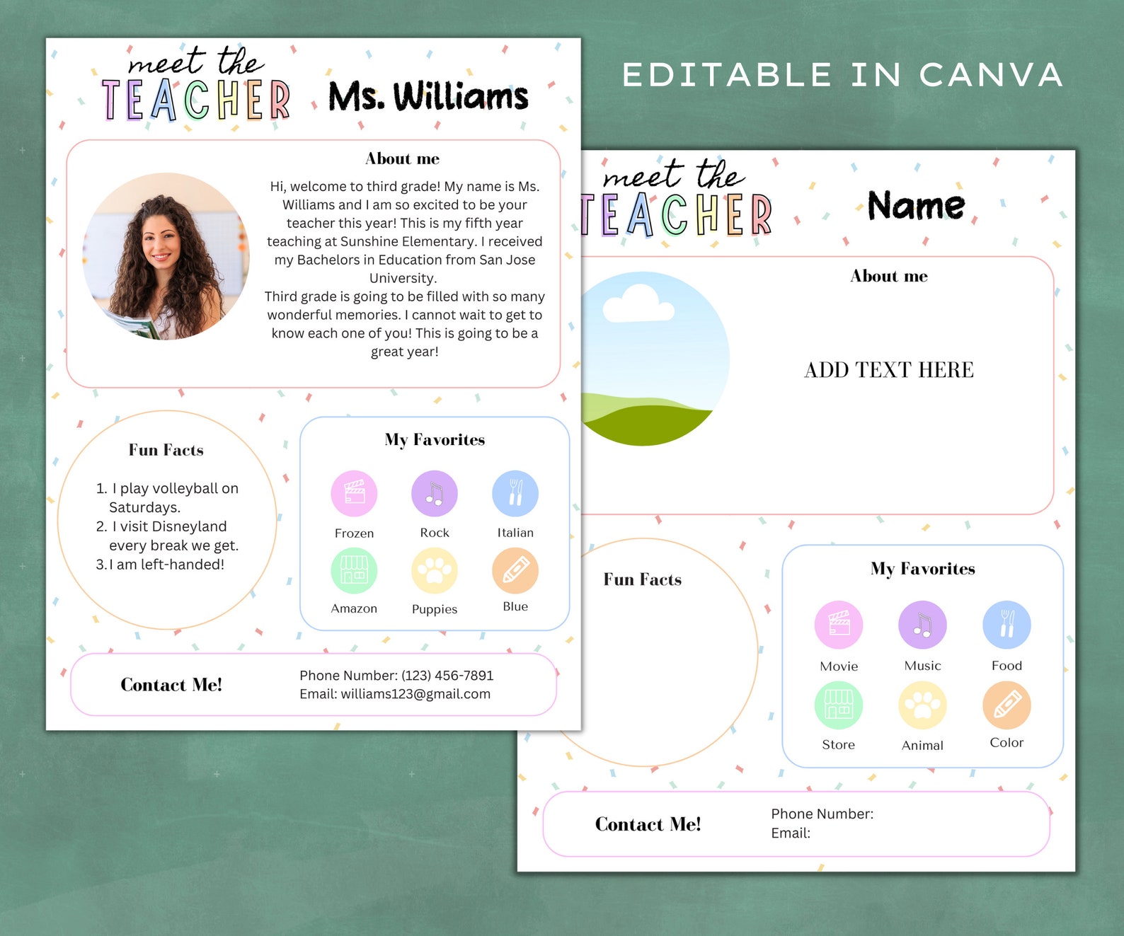 Meet the Teacher Editable Template | Back to School Template | Editable ...