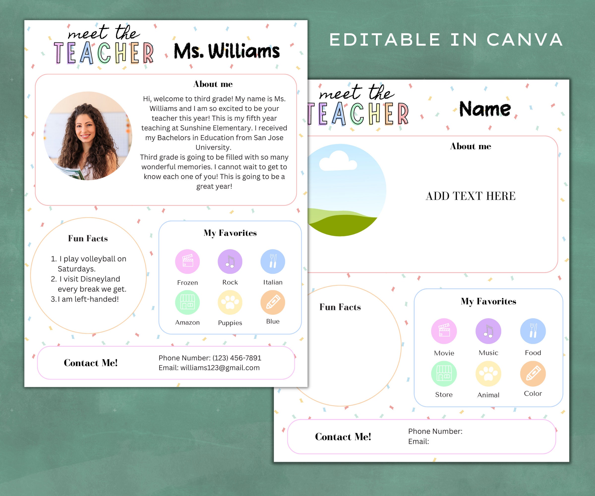 Meet the Teacher Editable Template Back to School Template Editable ...