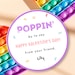 Printable Pop It Valentine Classroom Valentines Cards Pop It Fidget ...