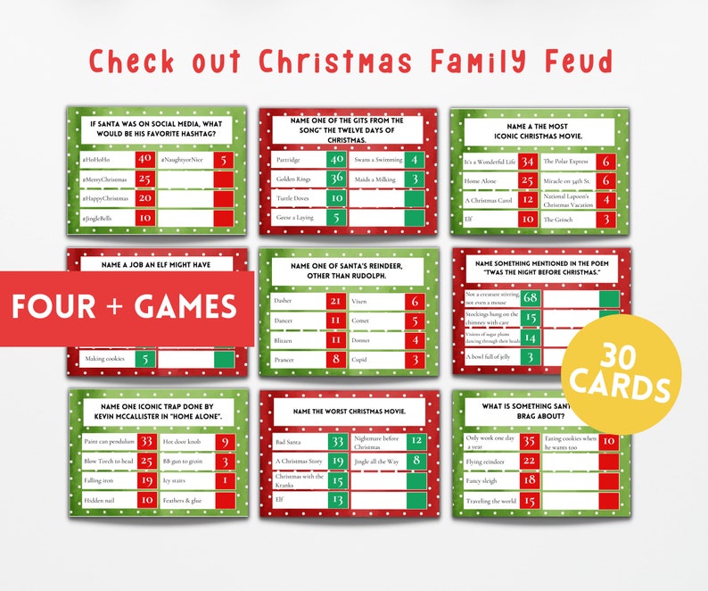 Christmas Gift Exchange White Elephant Party Game Yankee Swap Gift ...