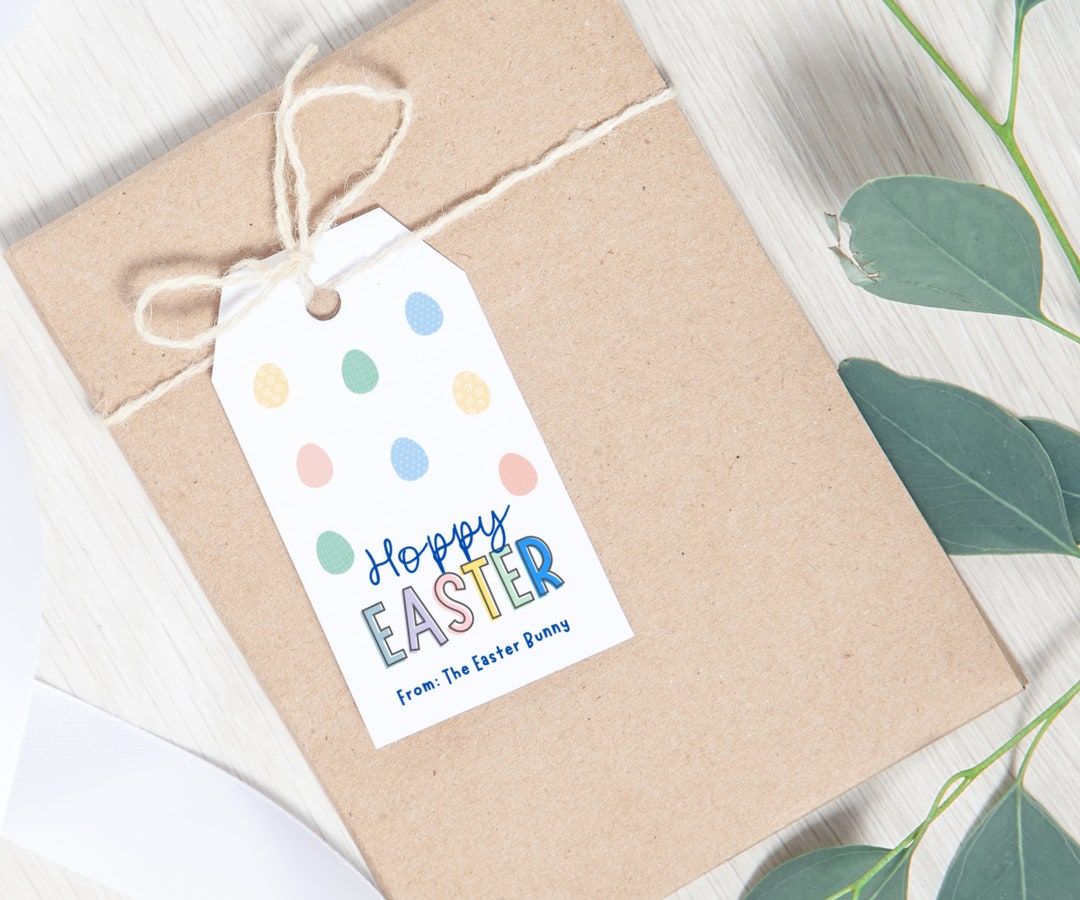 Printable Easter Gift Tag | Easter Basket Tag | Hoppy Easter Tag ...