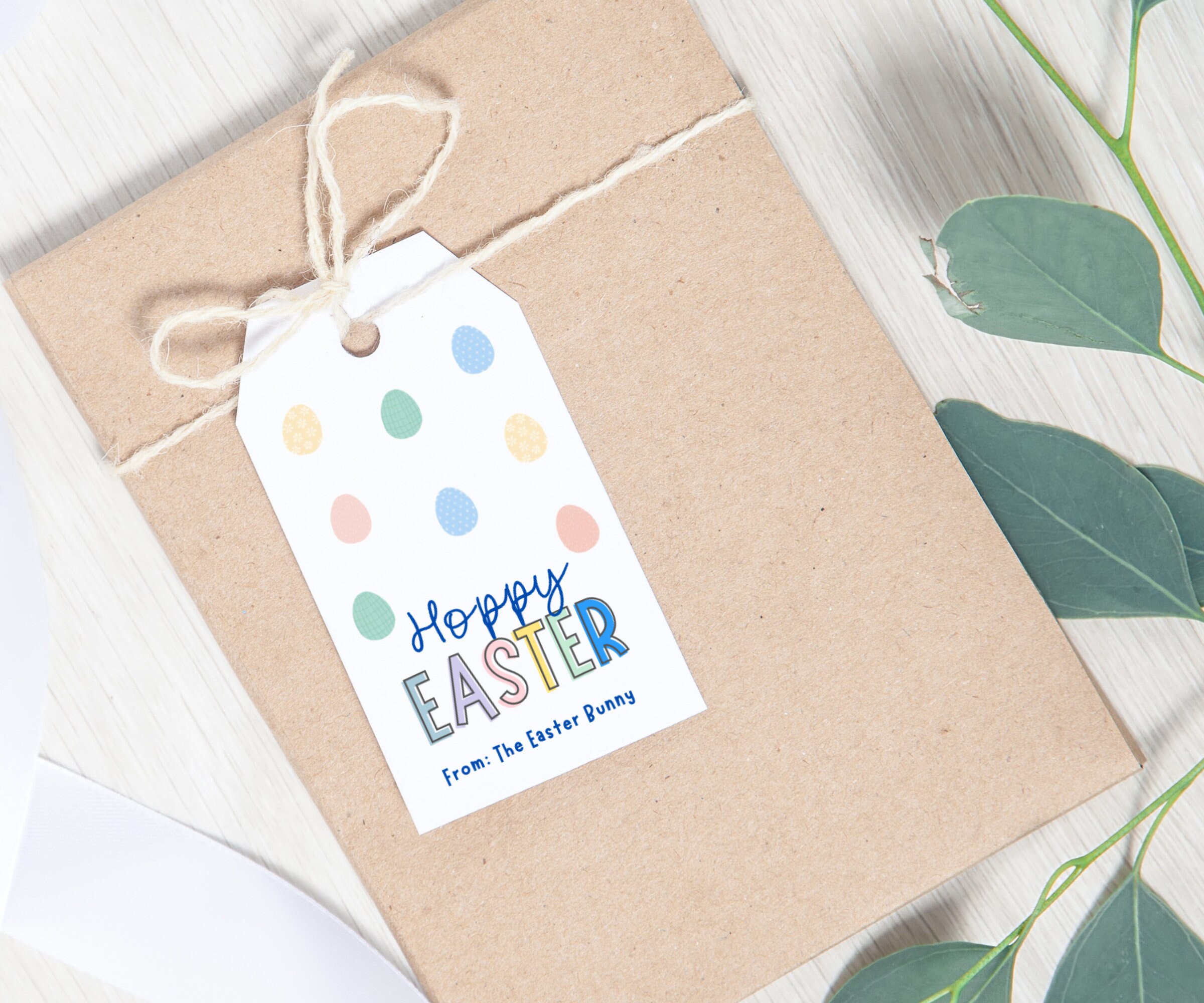 Printable Easter Gift Tag Easter Basket Tag Hoppy Easter Tag Easter ...