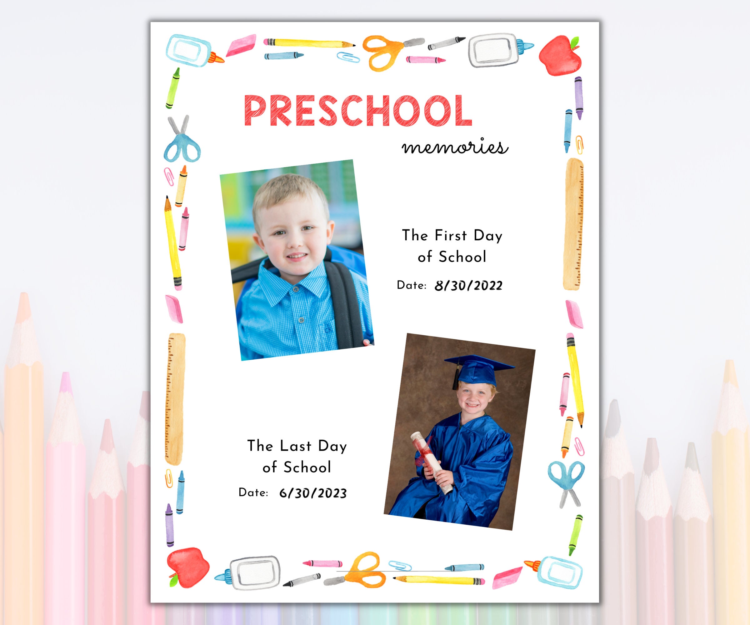 Preschool Graduation Keepsake School Memory Book Preschool Graduation ...