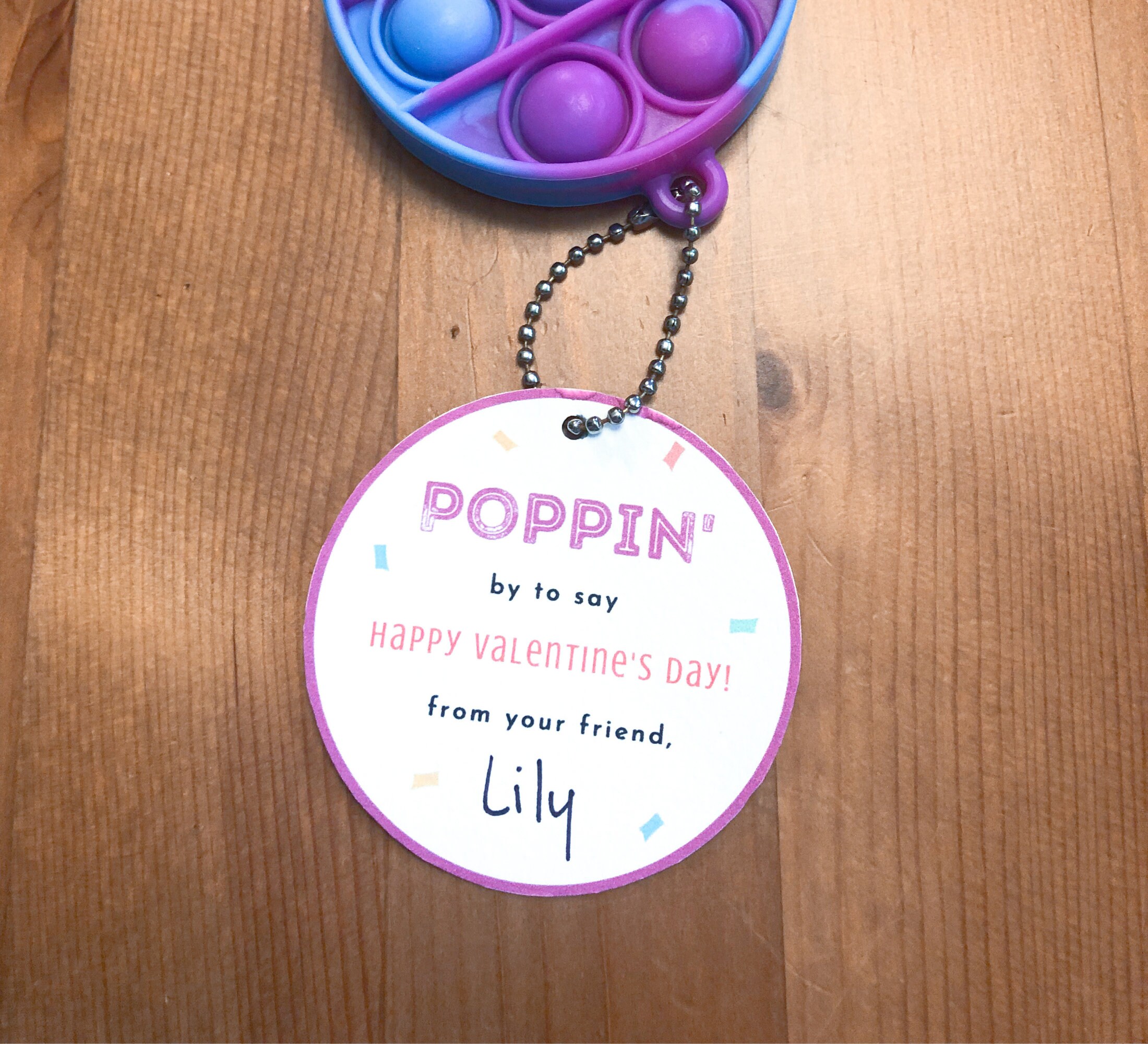 Pop It Valentine Gift Tags | Printable Classroom Valentines Card | Pop ...