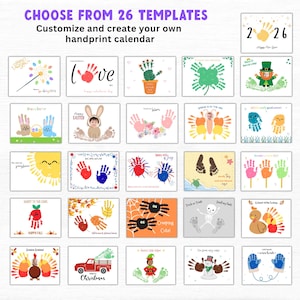 Handprint Calendar Memory Book | Custom Handprint Footprint Art ...