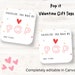 Pop It Valentine Gift Tags Printable Classroom Valentines Pop It Fidget ...