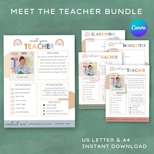 Meet the Teacher Editable Template | Back to School Template | Editable ...