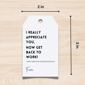 Funny Employee Appreciation Gift Tags | Staff Appreciation Week ...