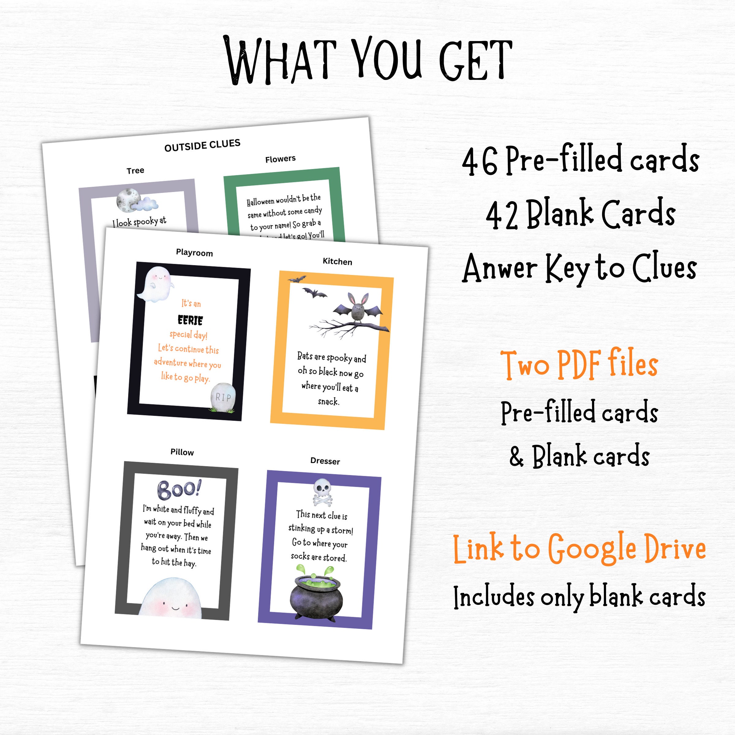 Indoor Halloween Scavenger Hunt for Kids Printable Treasure - Etsy