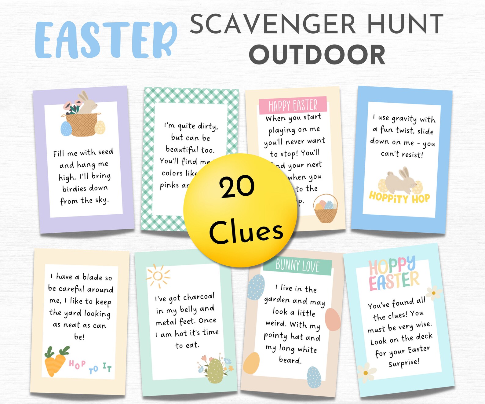 Outdoor Easter Scavenger Hunt Printable Easter Treasure Hunt Easter Egg ...