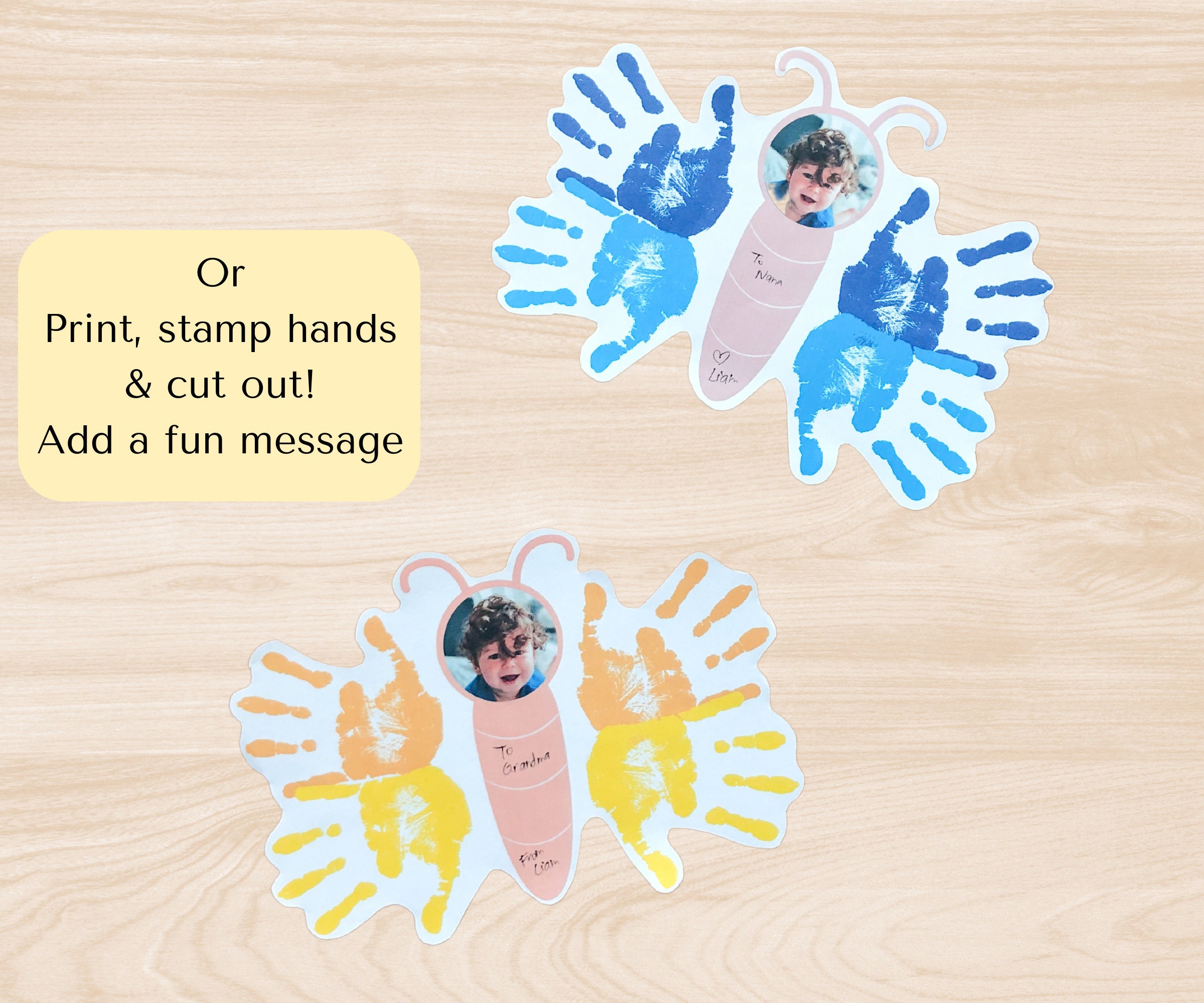 Mothers Day Butterfly Handprint Craft Happy Mothers Day - Etsy