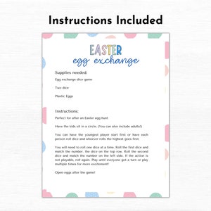 Easter Egg Exchange Dice Game | Family Game Night | Easter Activities ...