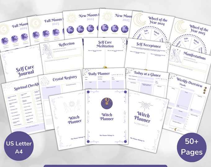 Modern Witch Planner Printable 2023, Witchcraft Planner, Witchy Self ...
