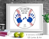 Father's Day Dad Handprint Craft Printable Baseball - Etsy