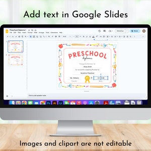 Printable Kindergarten Graduation Diploma | Kinder Certificate Editable ...