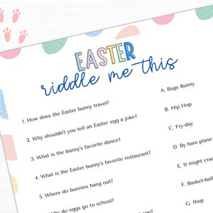 Printable Easter Riddle Me This Game | Family Game Night | Easter ...