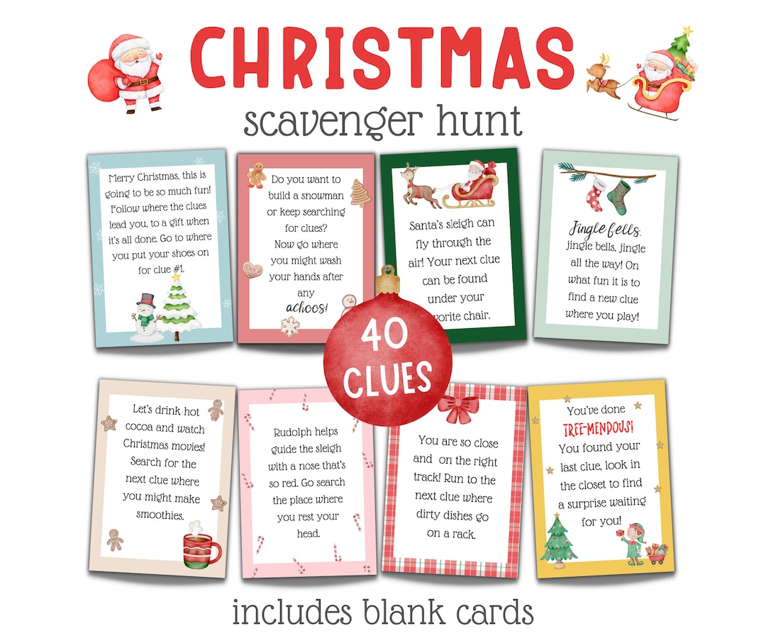 Búsqueda del tesoro navideña para niños / Búsqueda del tesoro - Etsy España