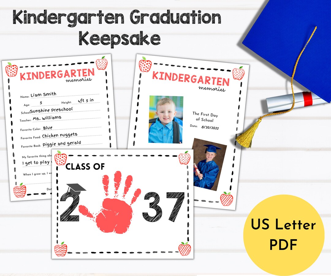 Kindergarten Graduation Keepsake School Memory Book Kindergarten ...